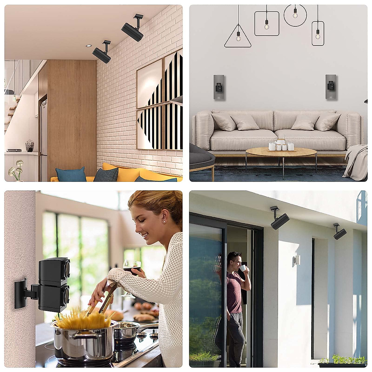 Dinghosen Wall/Ceiling Mount Bracket for UB-20 Series II ST535 ST525 ST520 535III 525III CM520 Virtually Invisible 300 Lifestyle 600 SoundTouch JC-II AM6-V AM10-V AM10IV Black (Set of 5)