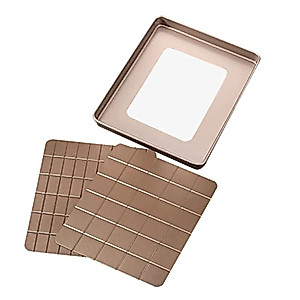 Kichvoe 1 Set Cake Baking Mould Pastry Baking Multipurpose Tool Nougat Making Supplies Microwave Tray Handmade Nougat Molds Stainless Steel Tray Crisp Mold Energy Bar Metal Dedicated