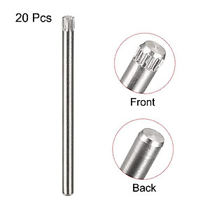 Tool parts 2.5x50mm 304 Stainless Steel Dowel Pins - 20Pcs Knurled Head Flat End Dowel Pin