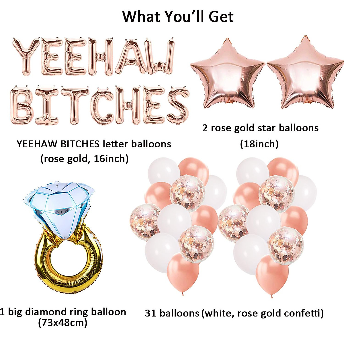 Yeehaw Bitches, Cowgirl Bachelorette Party Decorations, Nashville Bachelorette Party Decorations, Yeehaw Bridal Shower Decorations, Western Country Wild West Themed Nash Bash Bride to Be Hen Party