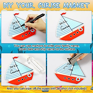 LEIFIDE 10 Pcs Cruise Door Decorations Magnetic Flip Flop Boat Anchor Cruise Ship Decorations Magnetic Steering Rudder Cruise Door Sign Navigation Carnival Turtle Car Magnets Refrigerator Magnets