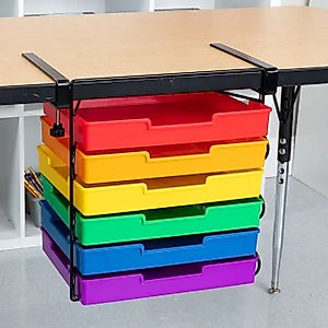 Really Good Stuff EZ Clamp Organization Station with 6-Color Trays