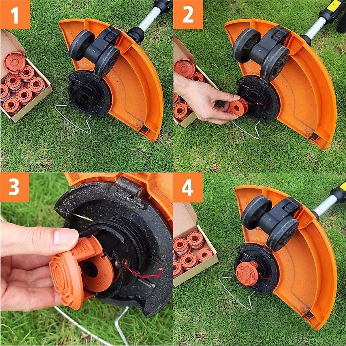 Trimmer Spool Line for Worx WA0010,Edger Spool fits for Worx Trimmer spools Weed Eater String,Weed Wacker Spool Replacement Parts,Trimmer Line Refills 0.065 inch for Electric String Trimmers 10 pack