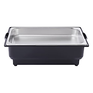 500W Electric Buffet Warmer Server Chafing Dish Buffet Tray Food Warmer Set 3 Compartment Buffet Server Chafing Dish Stainless Steel Chafing Server Set Buffet Server Warmer Food Insulation