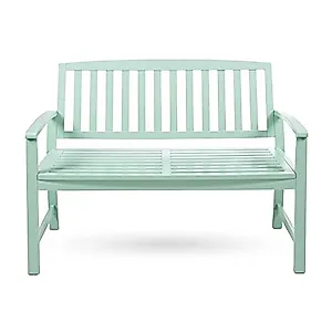 Christopher Knight Home Loja Outdoor Acacia Wood Bench, Light Mint