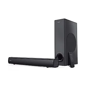 Creative Stage 2.1 Channel Under-Monitor Soundbar with Subwoofer for TV, Computers, and Ultrawide Monitors, Bluetooth/Optical Input/TV ARC/AUX-in, Remote Control and Wall Mounting Kit