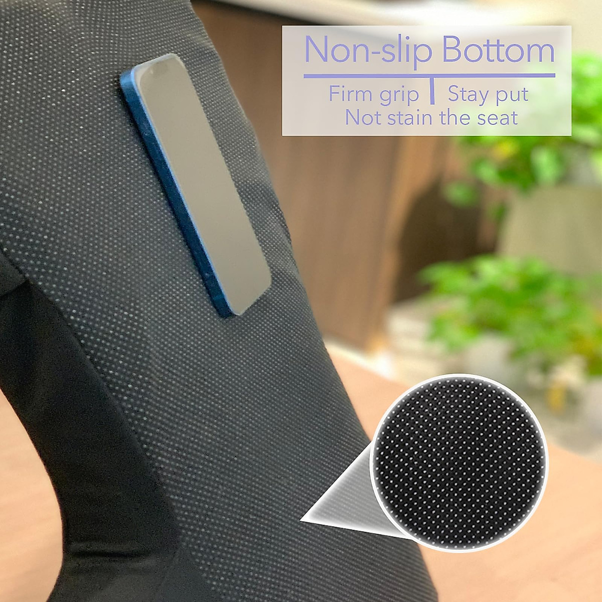 Lumbar Support Pillow Memory Foam Adjustable Back Cushion with Strap for Lower Back Pain Relief- Ideal for Office Chair, Car Seat, Bed, Recliner - Black