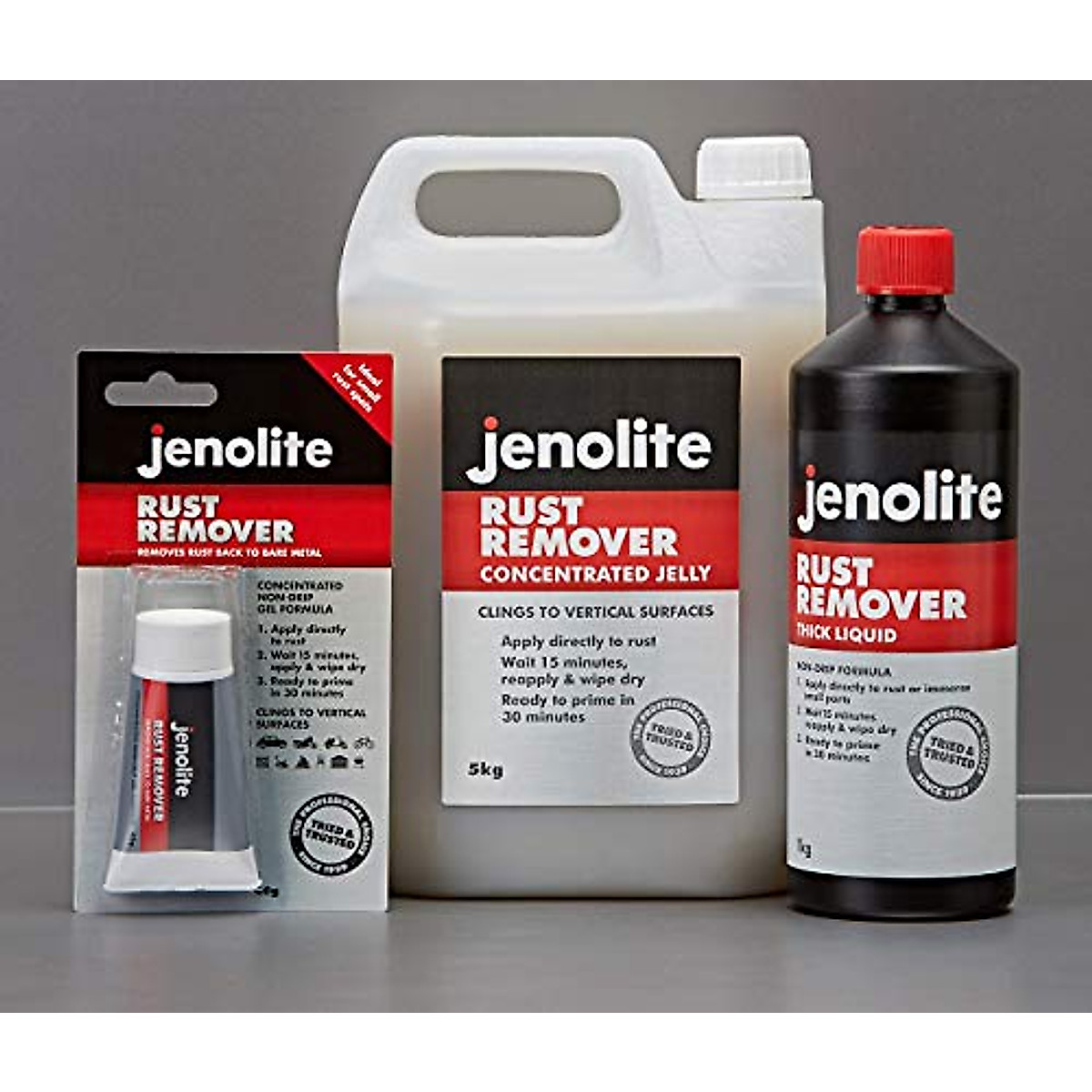 JENOLITE Original Rust Remover Naval Jelly | Concerntrated Rust Destroying Treatment | Removes Rust Back to Bare Metal | 40g (1.3 fl oz)