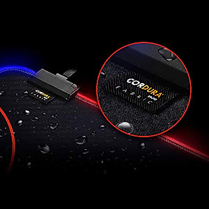 Adata XPG Battleground XL Prime Gaming Two Zone RGB Mouse Mat, 4mm Cordura, Anti-Slip Rubber Base, Micro-B USB Connector, 1.8m Cable, 5V Voltage, Two Year Warranty
