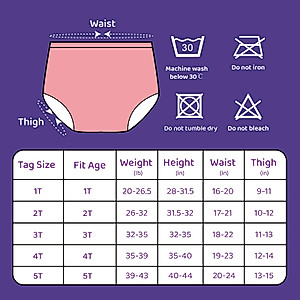 BISENKID Waterproof Diaper Covers for Girls Good Elastic Rubber Swim Diaper Cover for Toddler Girl Underwear & Swimming Diapers Size 5t