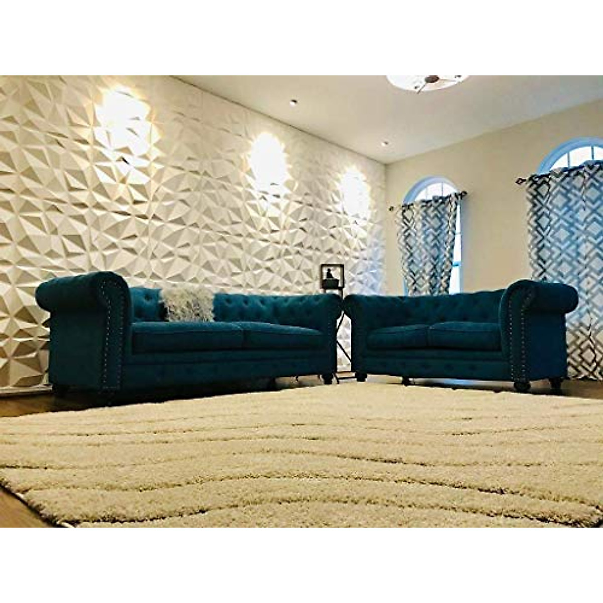 Art3d Textures 3D Wall Panels White Diamond Design Pack of 12 Tiles 32 Sq Ft (PVC)