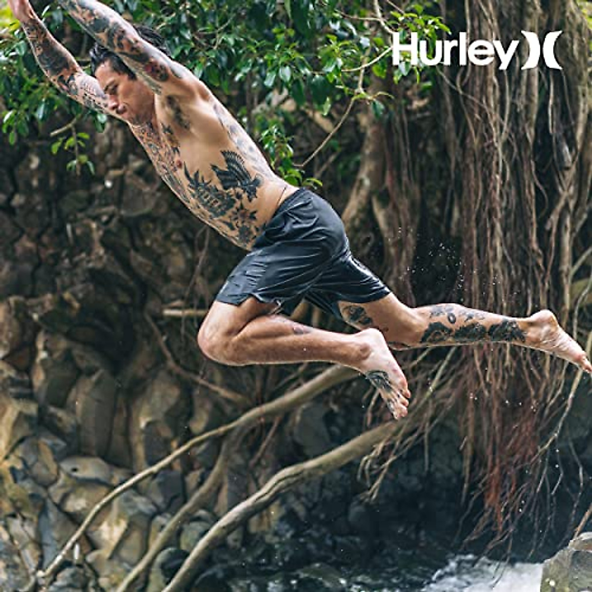 Hurley Men's H2O-Dri Breathe 21" Walkshort, Wolf Grey, 32