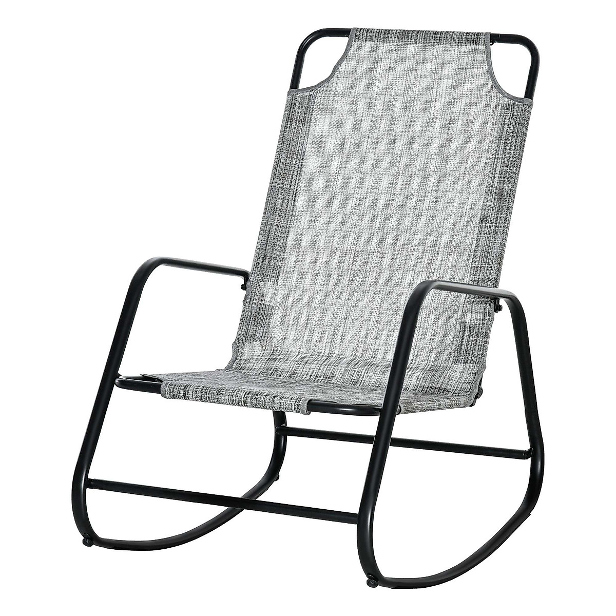 JHUS Garden Rocking Chair, Outdoor Indoor Sling Rocker for Patio Balcony Porch, Cream Padro Chair Rocking Chair Rocker Chair Rocker Camp Chair Rocker Recliner Rocking Camp Chair Rocking Chairs
