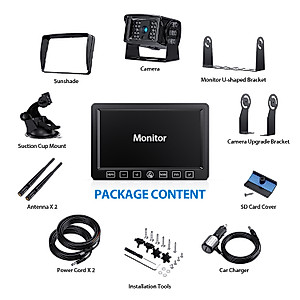 ZEROXCLUB Ⅱ Digital Wireless Backup Camera System Kit,HD 1080P & IP69 Waterproof Wireless Reverse Rear View Camera + 7’’ DVR Split Touch Monitor w/Recording for RV/Truck/Trailer/Motorhome-B701