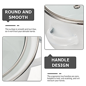 Yardwe 3pcs Enamelware Pot Set, Enamel Stockpot with Lid Floral Retro Cooking Pot Simmer Pot Deep Enamelware Soup Pot for Home Restaurant