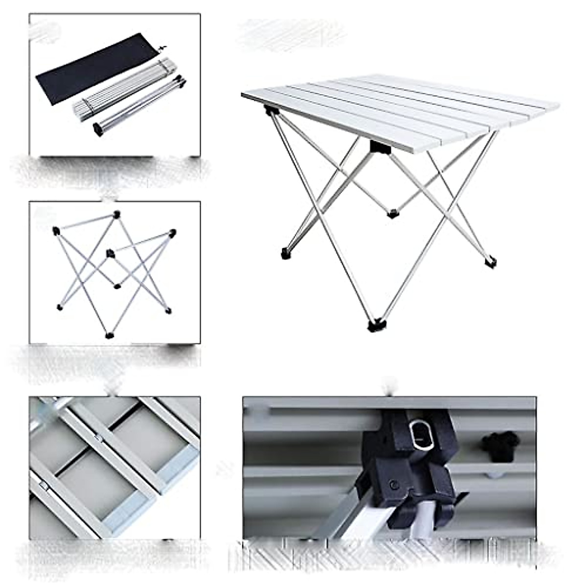 DOUBAO Camp Table, Portable Folding Camping Table with Carry Bag for Outdoor, Fishing & Picnic