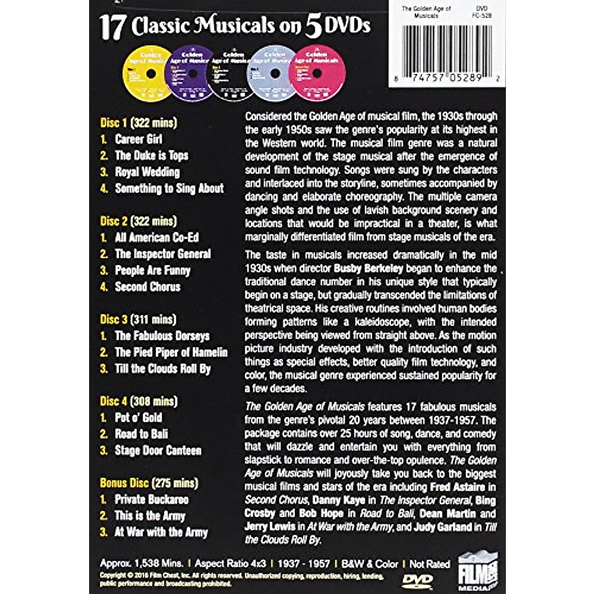 The Golden Age of Musicals (5 Disc Collector's Set)