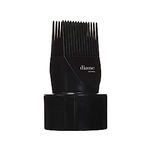 Diane Universal Blow Dryer Comb Attachment for Straightening, Detangling, Volumizing, and Styling, Fits Most 2” Barrel Hair Dryers, Black