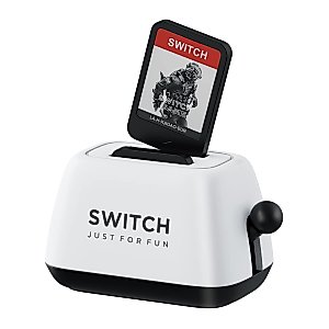 Hagibis Switch Game Card Case for Nintendo Switch/Lite/OLED Portable Cute Toaster Switch Game Card Storage Holder with 2 slots Switch Game Cartridge (White)