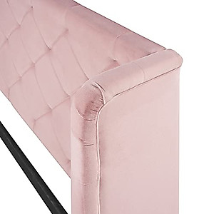 EMKK Queen Bed Frame with Storage Drawers and Wingback Headboard, Upholstered Platform Bed with Velvet Design, Strong Wooden Slats Support, No Box Spring Needed