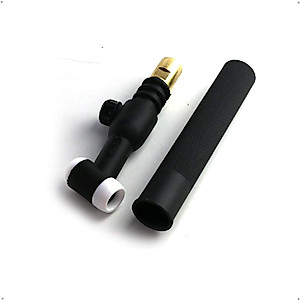 WeldingCity 200-amp WP-26FV (Flexible Head w/Gas Valve) Air-cooled TIG Welding Torch Complete Package with 25-ft Power Cable Hose and Dinse 35-50 (Solid 1/2"-pin) Cable Adapter (with Separate Gas)