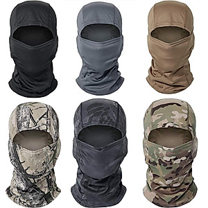 HamLen Headwear Balaclava Face Mask UV Protection for Men Women Ski Sun Hood Tactical Cycling Sports Masks (Black)