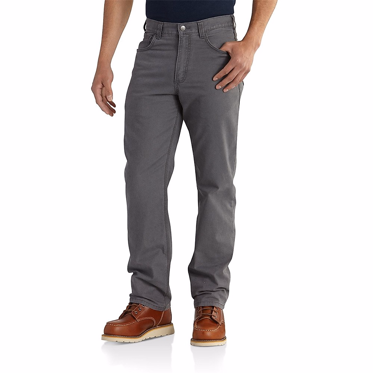 Carhartt Men's Rugged Flex Rigby Five Pocket Pant, Gravel, 36W X 32L