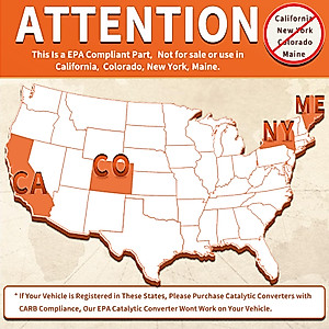 SAROTIN Emission Left&Right Catalytic Converter Fit for Dodge Grand Caravan 2011-2016 3.6L, Journey 2011-2014, Avenger 2011-2014, Chrysler Town&Country 2011-2015 Front one Pair with Gasket