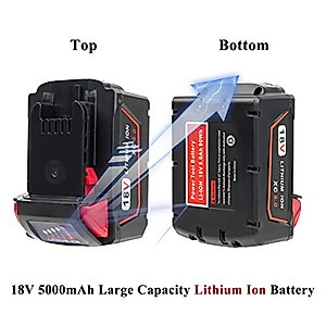 CELL9102 Replacement M18 Battery and Charger Combo for Milwaukee 18V 48-11-1850 Battery and 48-59-1812 Charger, Capacity Output 5.0Ah