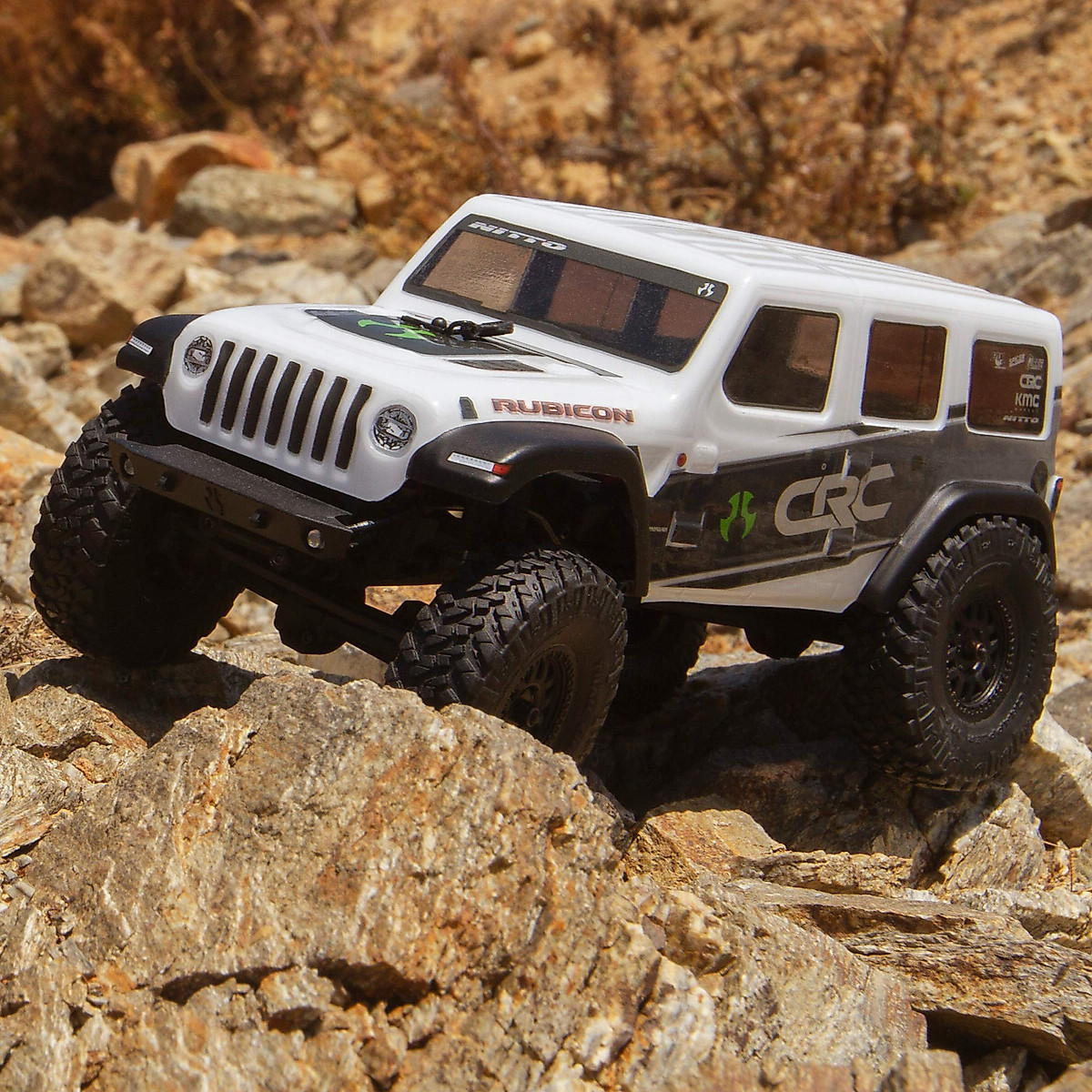 Axial RC Truck 1/24 SCX24 2019 Jeep Wrangler JLU CRC 4WD Rock Crawler Brushed RTR, White, AXI00002V2T1