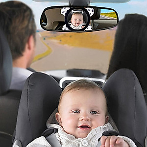 STOBOK Kids Toys Toddler Car Seat Cartoon Baby Car Mirror for Back, Car Mirror for Rear Facing Infant Child Rear Mirror Cartoon Car Mirror With Wide Angle Lens View Kids Toys Toddler Car Seat