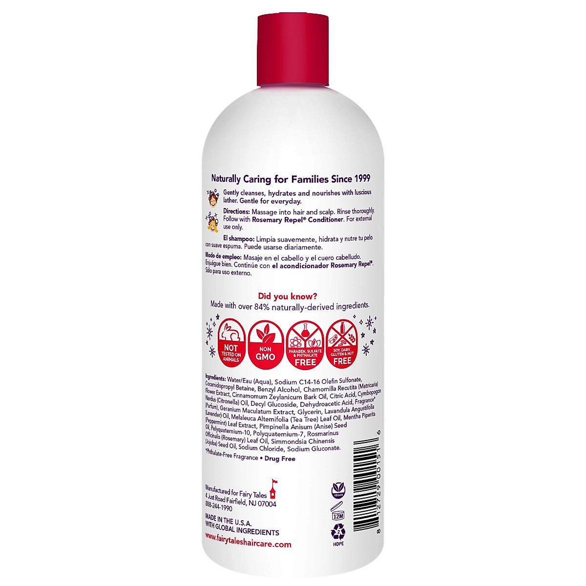 Fairy Tales Rosemary Repel Daily Kids Shampoo– Kids Like the Smell, Lice Do Not, 32 fl oz. (Pack of 1)