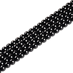 3mm Natural Black Onyx Gemstone Round Loose Beads Crystal Stone Bracelet Necklace Accessories Crafts for Jewelry Making DIY,1 Strand 15"