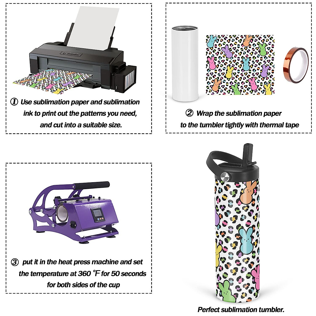 Micellwuu 8 Pack Sublimation Tumbler Bulk 20oz Skinny Straight, Sublimation Sport Water Bottles Double Wall Stainless Steel Tumblers for Sublimation with Portable Handle, Individually Boxed