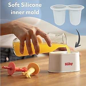 Nuby Animal Pops Ice Pop Mold - Homemade Treats for Kids - Teething Relief - 4+ Months