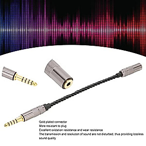 SWOQ Headphone Extension Cable, 4.4 mm Male to 2.5 mm Female goldplated Durable Headphone Adapter Cable for DAP