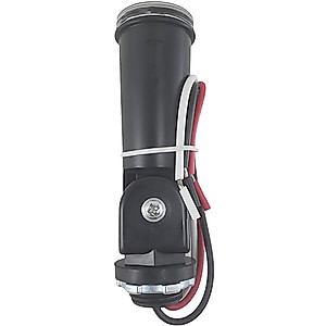 Outdoor Conduit Lighting Control with Photocell and Swivel Mount (Hardwired, Black), Photocell Light Sensor for Outdoor Lighting, Defiant Outdoor Timer, EZ-349A