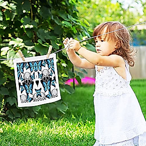 Kigai 6 Pack Butterfly Skulls Washcloths – Soft Face Towels, Gym Towels, Hotel and Spa Quality, Reusable Pure Cotton Fingertip Towels