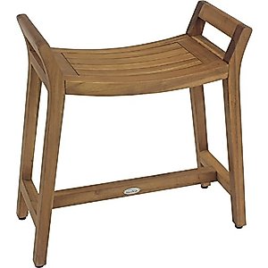 Patented Asia Ascend Teak Shower Bench with Elevated Height