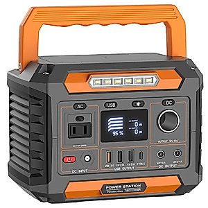 Drywhx Generator Portable Power Station for Home Use Power Outage Supplies 288Wh, 300W Solar Powered Small Generators Outdoor Camping Power Box Backup Electric Battery with AC Outlet, DC, USB QC3.0
