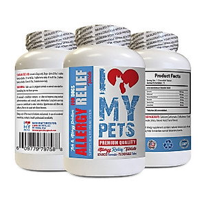 I Love My Pets Dog itching Skin Relief Supplements - Dog Allergy Relief - Itch Relief - Premium Quality - Dog Allergy Itchy Paws - 1 Bottle (75 Treats)