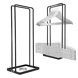 Hanger Organizer Holder, 2Piece Hanger Stacker for Laundry Room Closet Dry Cleaning Room, Hanger Storage Rack for Adult or Kids Hangers