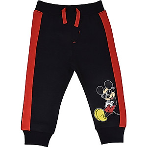 Disney Mickey Mouse Toddler Boys 2 Pack Pants Black/Gray 3T