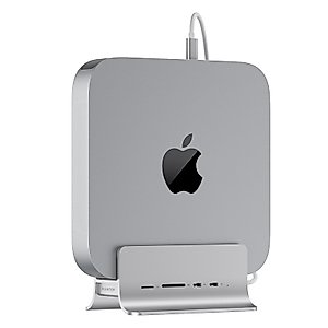 PULWTOP USB C Hub for Mac Mini, 5 in 1USB Hub Adapter Support M.2 NVMe SSD Expand, Docking Station with 2 USB C 10Gbps, SD/TF Card Reader, M.2 SSD (Not Included)