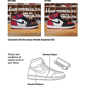 Jason Markk Essential Kit - 4 oz. Premium Shoe Cleaner & Standard Brush - Biodegradable and Free from Harsh Chemicals - Cleans and Conditions up to 100 pairs of Sneakers - Removes Dirt and Stains