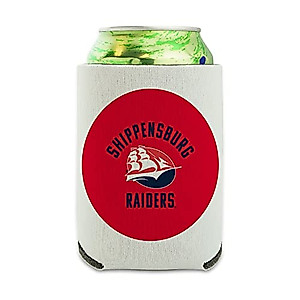 Shippensburg University Raiders Logo Can Cooler - Drink Sleeve Hugger Collapsible Insulator - Beverage Insulated Holder