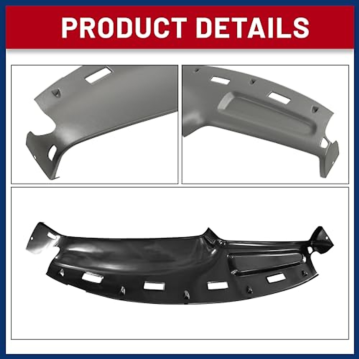 DashSkin USA (NOT Made in China!) Molded Dash Cover Compatible with 94-97 Dodge Ram 1500/2500/3500 in Medium Quartz - Easy Cracked Dashboard Fix - Made in America