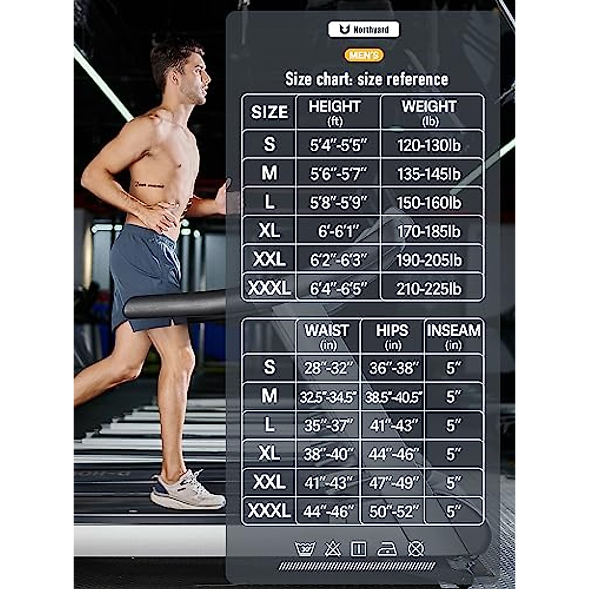 NORTHYARD Men's Running Athletic Shorts 5''/7'' Workout Gym Tennis Quick Dry Short for Active Training with Pockets COOLGREY-XL