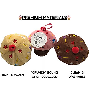 Baby Paper Baby Toys Strawberry Cupcake Toy | Sensory Toys for Baby Girl & Baby Boy | Toddler Toys Promote Sensory Play | Stuffed Toys Safe for Kids & Infants | Washable, Portable, & Lovable