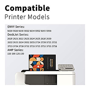 LemeroUtrust Remanufactured Ink Cartridge Replacement for HP 65XL 65 XL N9K03AN use with HP Envy 5055 5052 DeskJet 3755 3752 2652 2622 2655 2724 3720 Envy 5010 5030 High Yield (Tri-Color, 2 Pack)